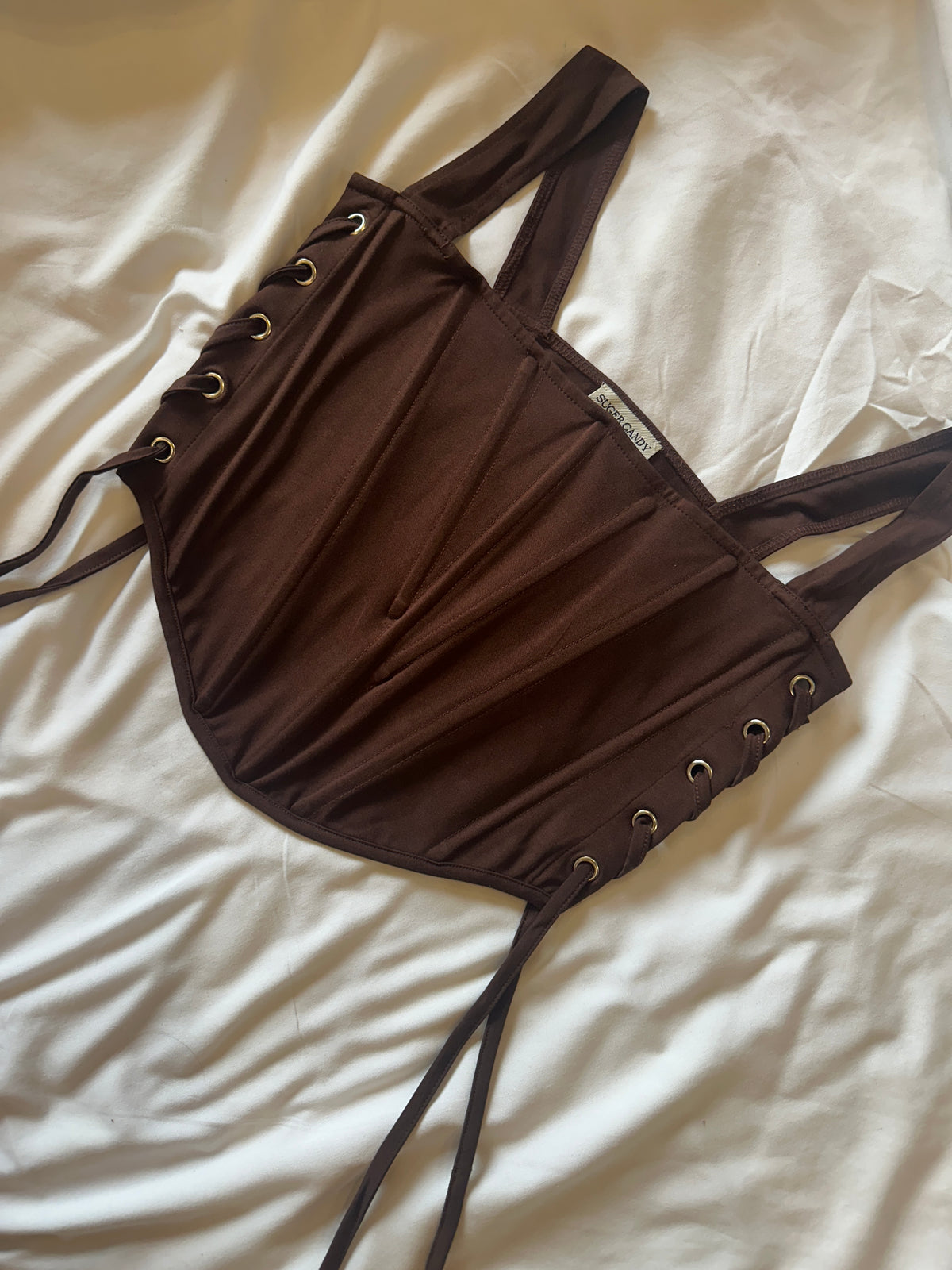 Coffee Side Knot Corset